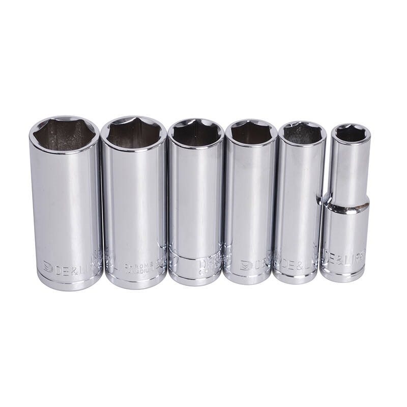 Deli 24-Piece Extended Socket Set - 12.5mm Metric - Chrome Vanadium Steel