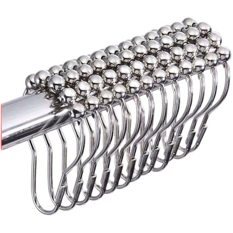 Shower Curtain Ring - Gourd-Shaped Metal Curtain | Stainless Steel ...