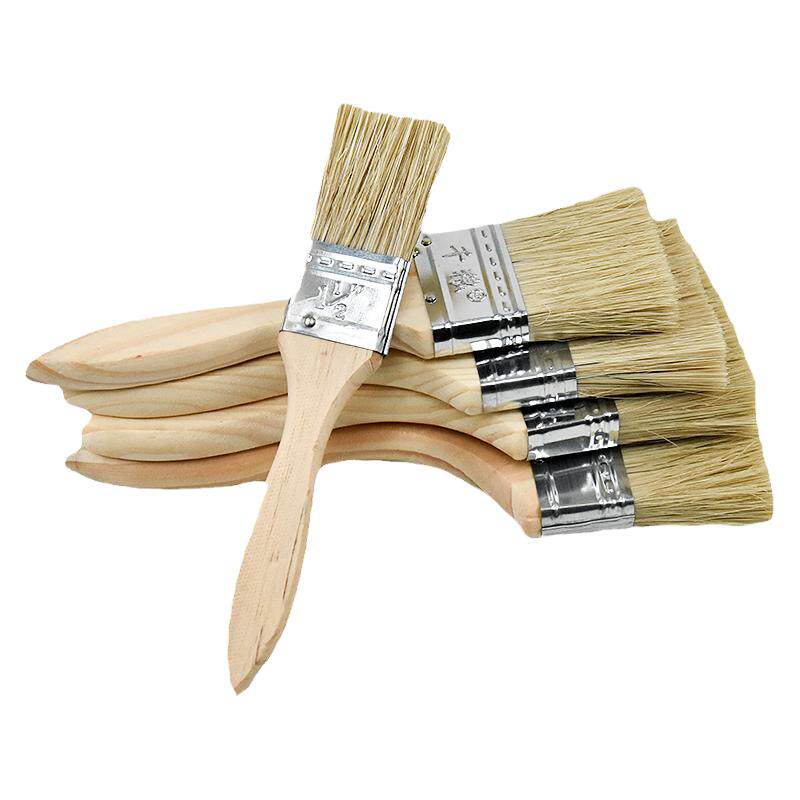 1-Inch Pig Bristle Paint Brush with Wooden Handle