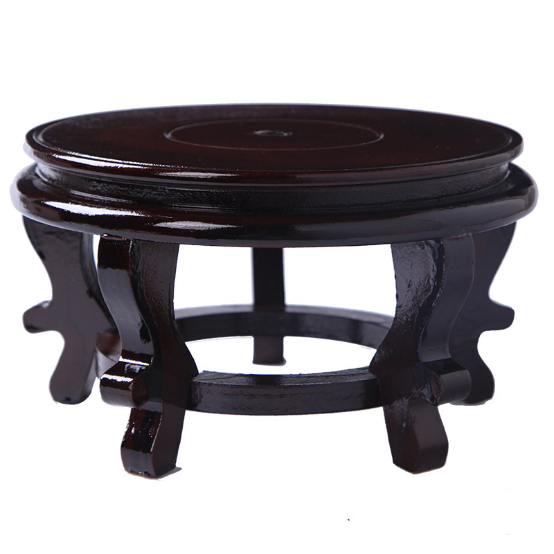 Round Vase Wine Altar Flower Pot Fish Tank Base Compressed Wooden High ...