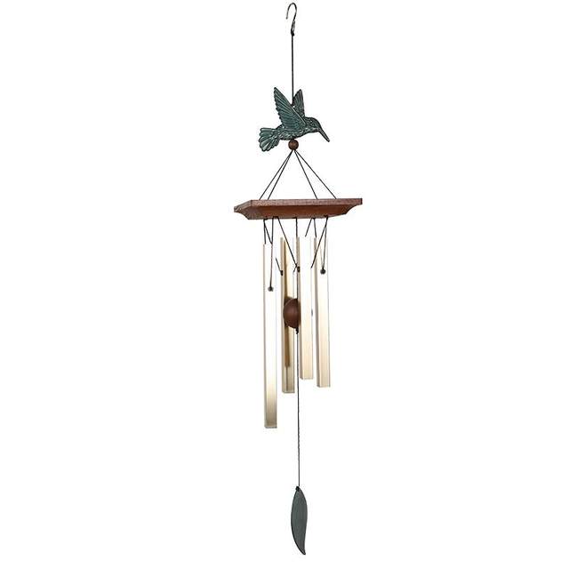 Shuangyu Qingyu retro wind chime home decoration metal pendant square ...