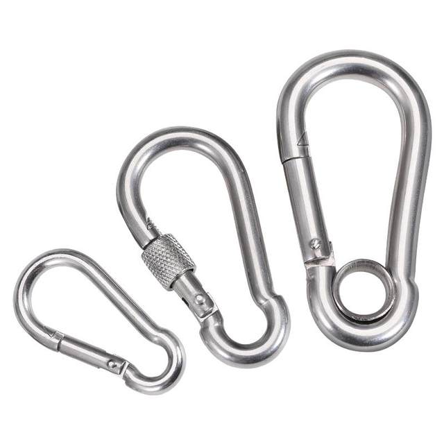 304 stainless steel spring buckle carabiner safety buckle key chain ...