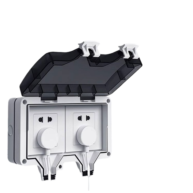 Outdoor waterproof socket single-link double-link concealed surface ...