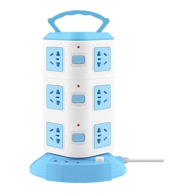 Vertical Socket Smart Power-Off Plug-in Strip with USB - Office Power ...