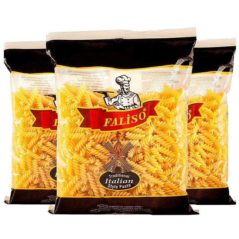 Italian Spaghetti 500g x 3 Packs - Whole Wheat Spiral Pasta