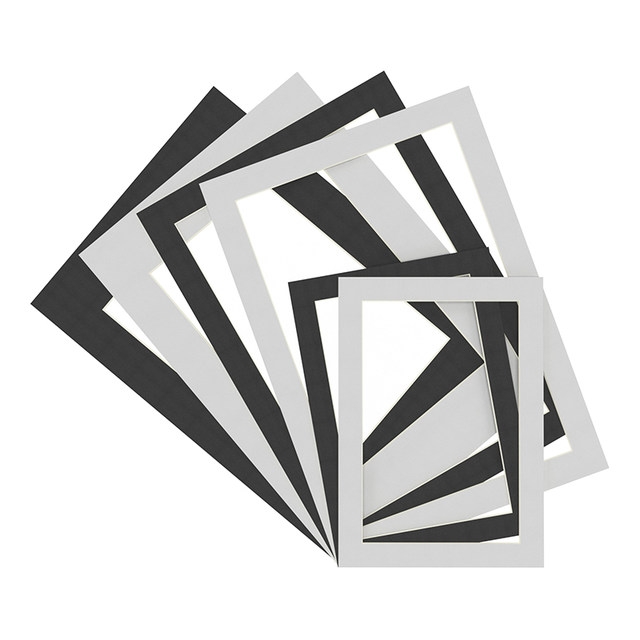 A3A4A5 cardboard white black rectangular A6 hole photo frame lined ...