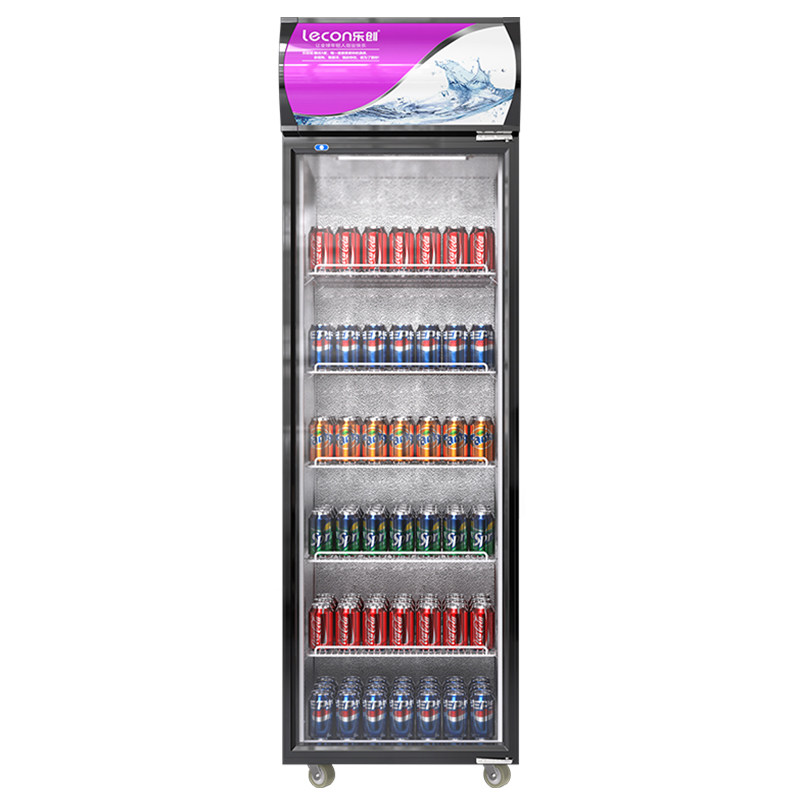 Commercial Double-Door Beverage Display Cabinet