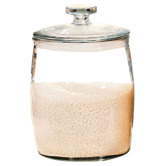 Glass Rice Bucket with Lid - Large Household Storage Tank for Grains ...