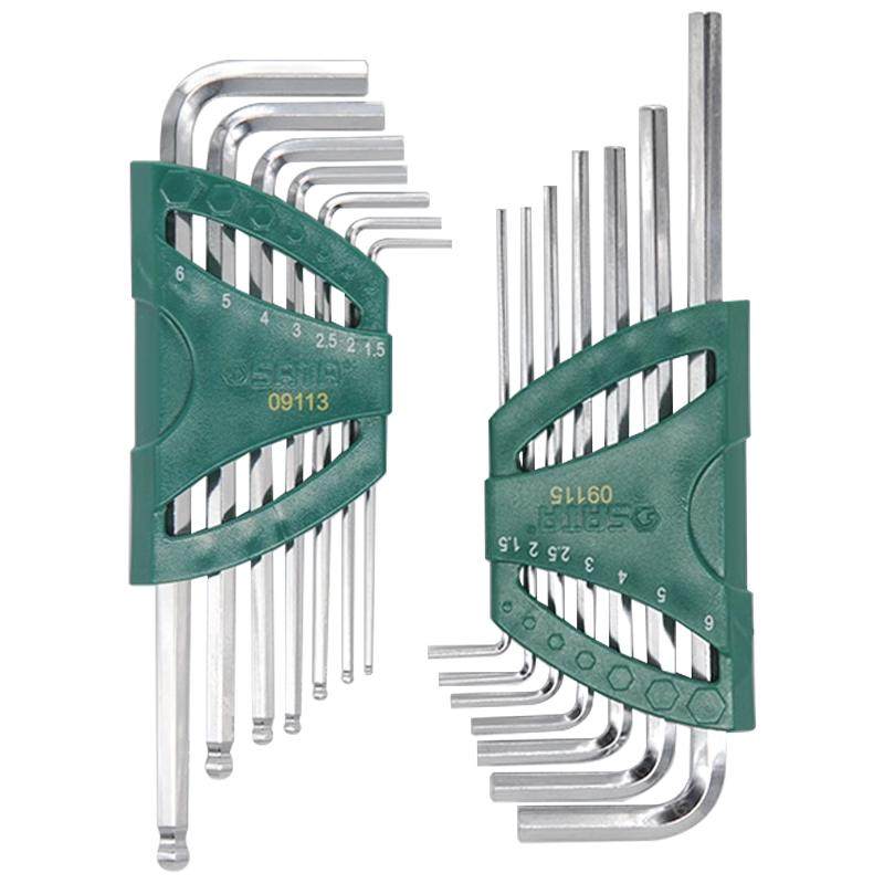 Star Hex Wrench Set L-Shaped Extended 6-Square Prism Super-Hard Repair ...