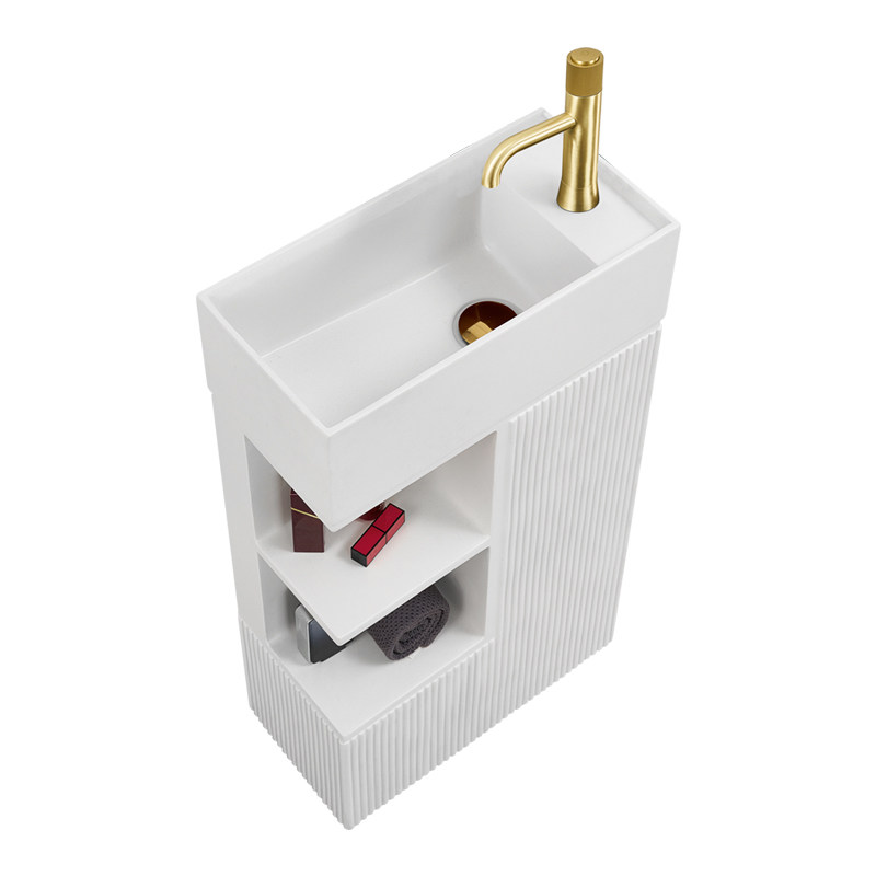 Narrow Pedestal Basin for Small Apartments