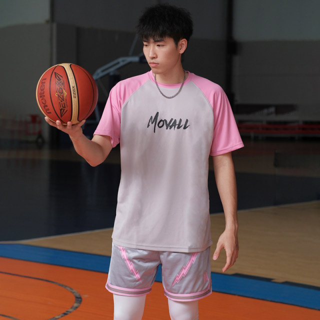 MOVALL basketball short -sleeved T -shirt American shot speed dry ...
