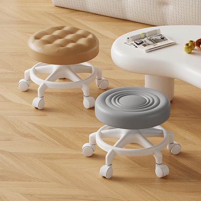 Heightened universal wheel stool, five-wheel anti-rollover, ultra-quiet ...