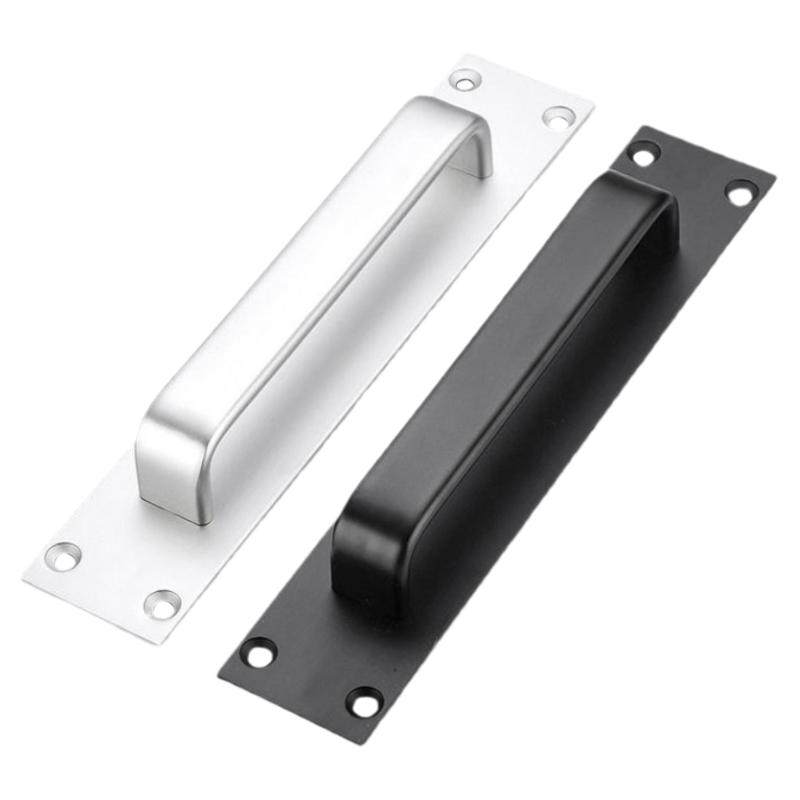 Hong Pu Aluminum Alloy Cabinet Door Handle - Matte Black, Modern Style
