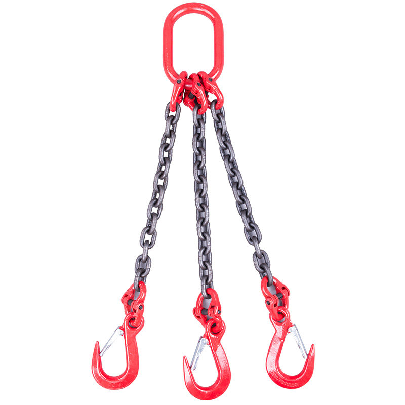 High-Strength Manganese Steel Lifting Chain Sling Set with Hooks and ...
