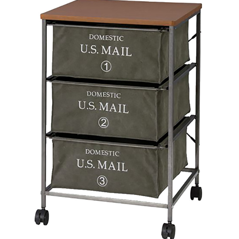 Nordic 3-Tier Canvas Storage Cabinet - Living Room Corner Organizer