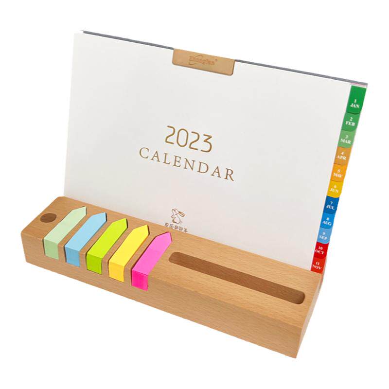 Calendrier de bureau 2024 - créatif, bois massif, plan hebdomadaire à ...