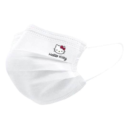 Cute Cartoon White Sanrio Pacha Dog Kuromi Kitty Cat Print Face Mask ...