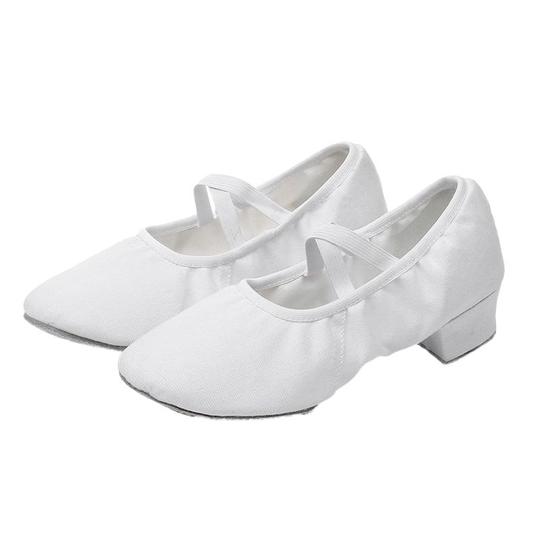 Sepatu Ballet Wanita Djzj Kanvas Sol Lunak untuk Latihan & Pertunjukan