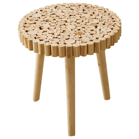 Wabi-Sabi Log Style Coffee Table - Solid Wood Side Table