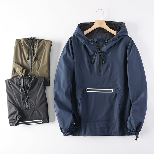 Functional jacket! Semi -zipper design! Spring and autumn outdoor ...