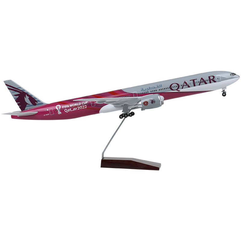 Assembled Qatar Airways 2022 World Cup Boeing 777 Aircraft Model with ...