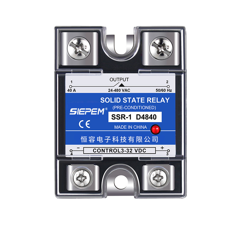 단상 솔리드 스테이트 릴레이 소형 12v24v dc 제어 ac 모듈 ssr-1 d4840