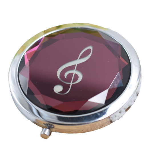 Treble Clef Portable Makeup Mirror - Creative Music Note Gift, Small ...