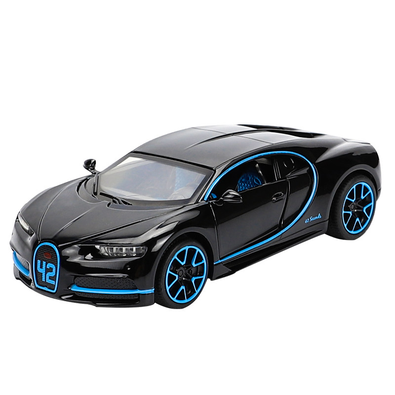 Bugatti Veyron Alloy Car Model - Pull-Back Toy Car with Opening Doors