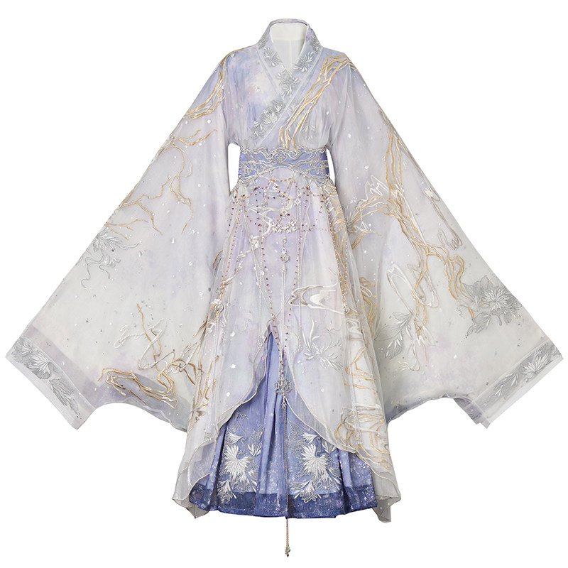 Han Fu Embroidered Robe - Traditional Chinese Warring States Style with ...