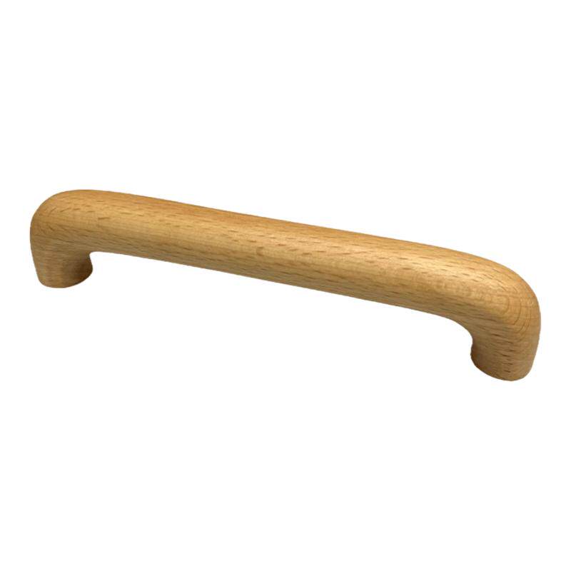 Beech Wood Furniture Handle - Round Bridge Handle for Drawers & Cabinets