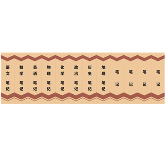 Kraft Paper Self-Adhesive Spine Stickers Subject Notes Classification ...