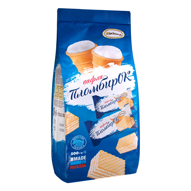 Bolachas de Wafer Aconte - Snack Russo 500g