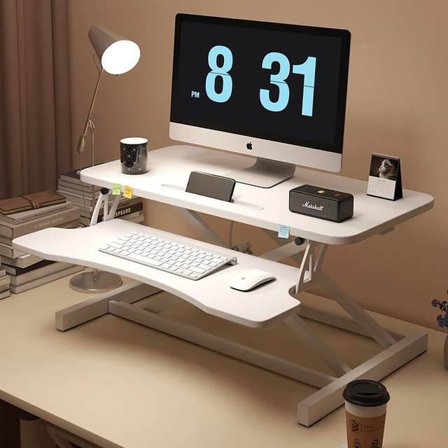 Standing desk liftable workbench laptop desktop home folding stand ...