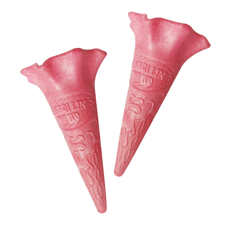 Kon Aiskrim Wafer Strawberi Pink Morning Glory - 500 Unit