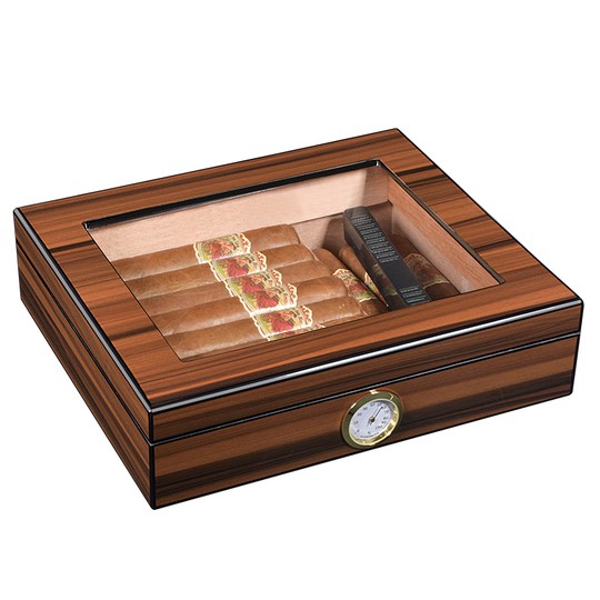 კედრის ხის სიგარების ყუთი - Humidor ნერწყვით - Cigarol