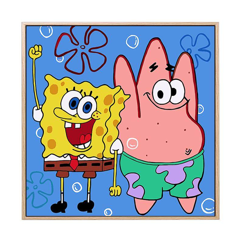 Svampebob firkant diy digitalt oliemaleri tegneserieanimation til børn ...
