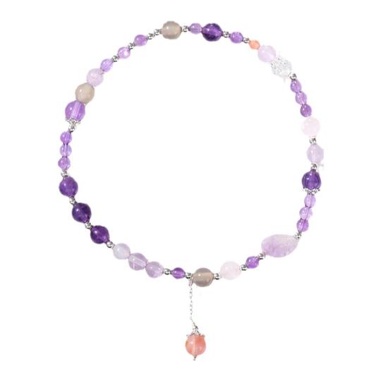 Lingji Life Museum Amethyst & Pixiu Crystal Anklet - SL-1111
