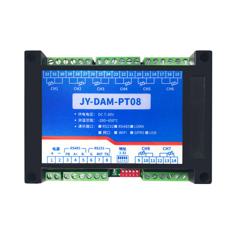 Juying Jy-dam-pt08 8-Channel PT100 Temperature Acquisition Module ...