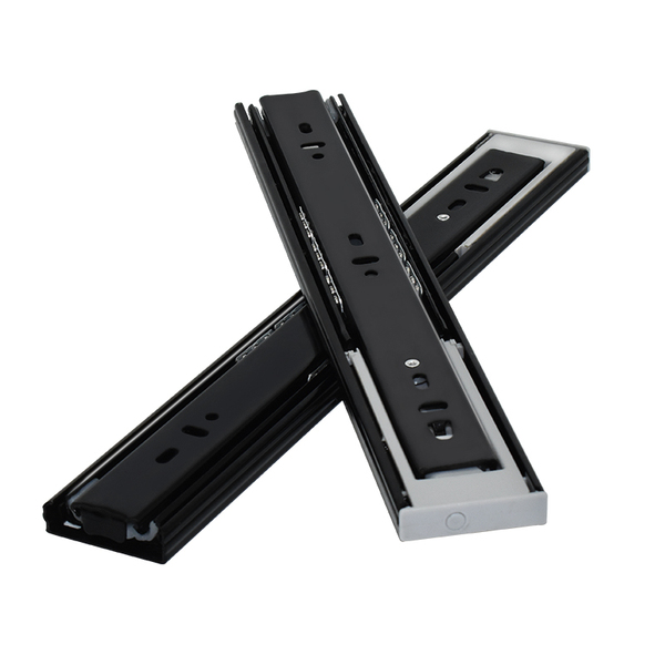 Drawer stainless steel three-section damping buffer cabinet slide ...