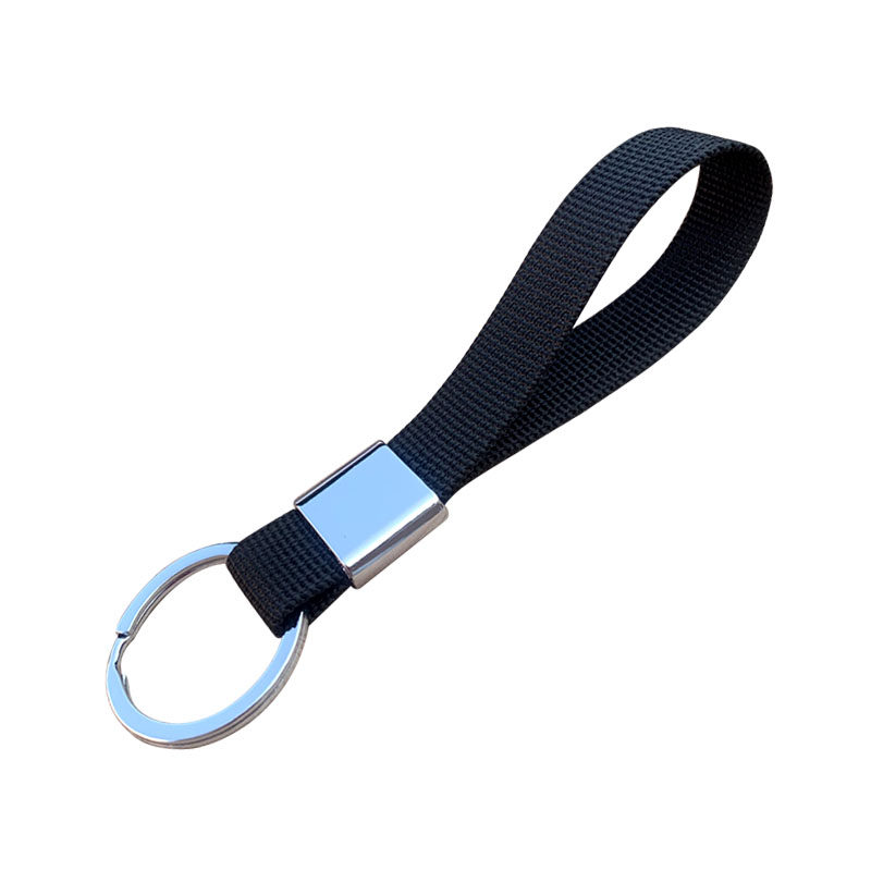 Nylon Webbing Keychain - 1.5cm Wide - Solid Color