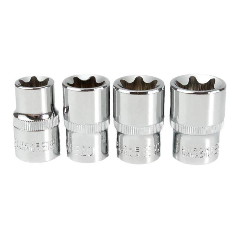 10mm E-Type Flower Socket - Metric Chromium Vanadium Alloy Steel