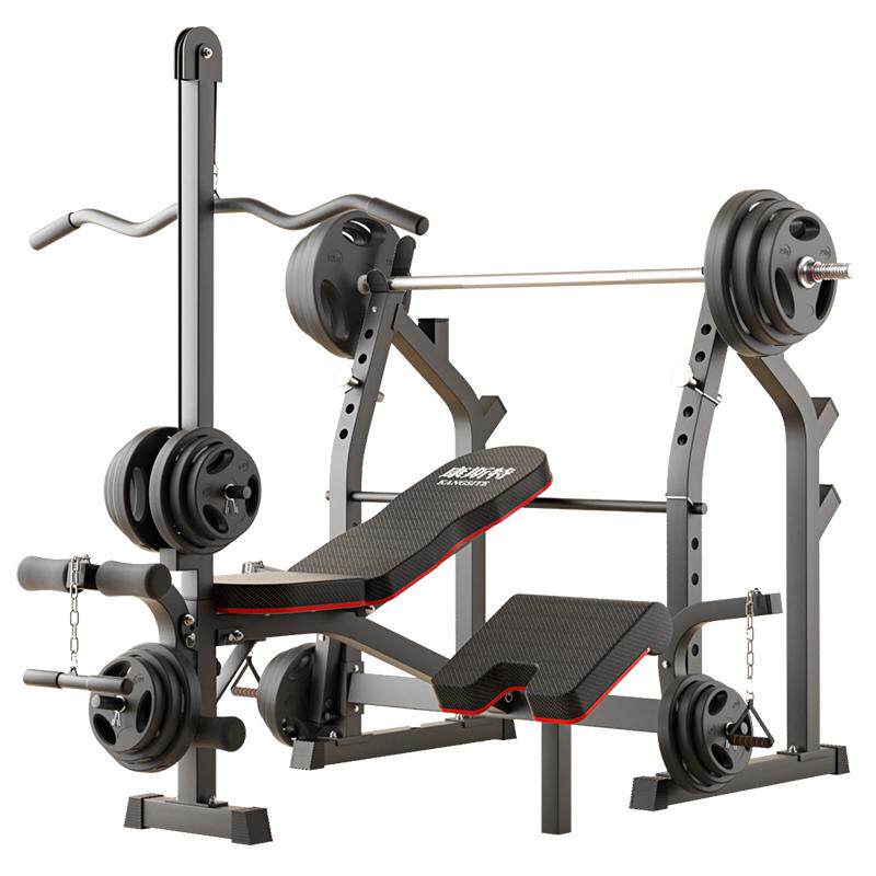 Bench Press Rack Home Barbell Set | Squat Gantry Rack Fitness All-in ...