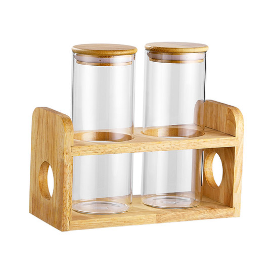 Bar Display Tea Tank - Glass Test Tube Stand for Coffee Bean Storage