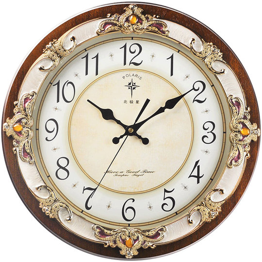 Polaris Silent Solid Wood Wall Clock - 16 Inches Chinese Traditional ...