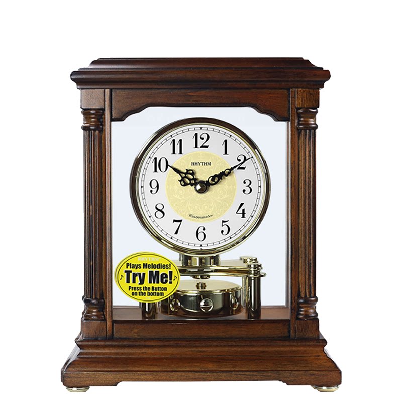 Japan Lisheng Solid Wood Clock Westminster Time High-End Wall Clock ...