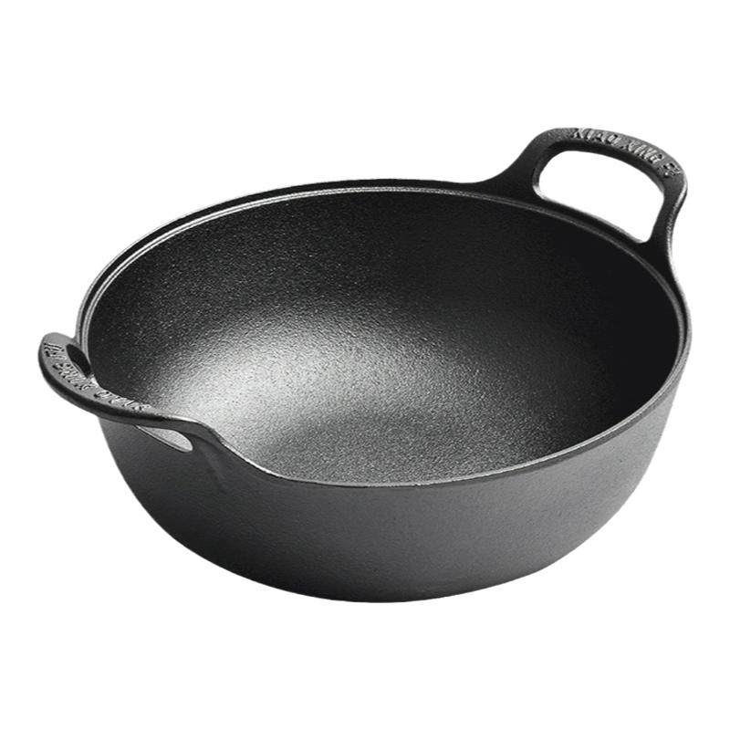 Little Happiness Gietijzeren Ingot Pan - 36cm Anti-aanbak Wok