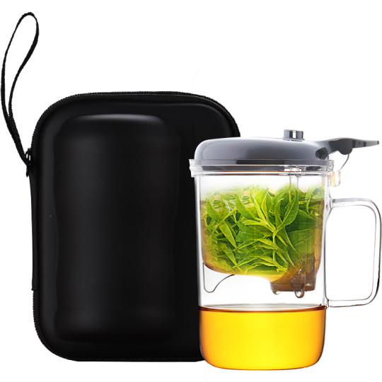 76 Tea Industry Portable Travel Tea Set - Glass Brewer & Floating Cup