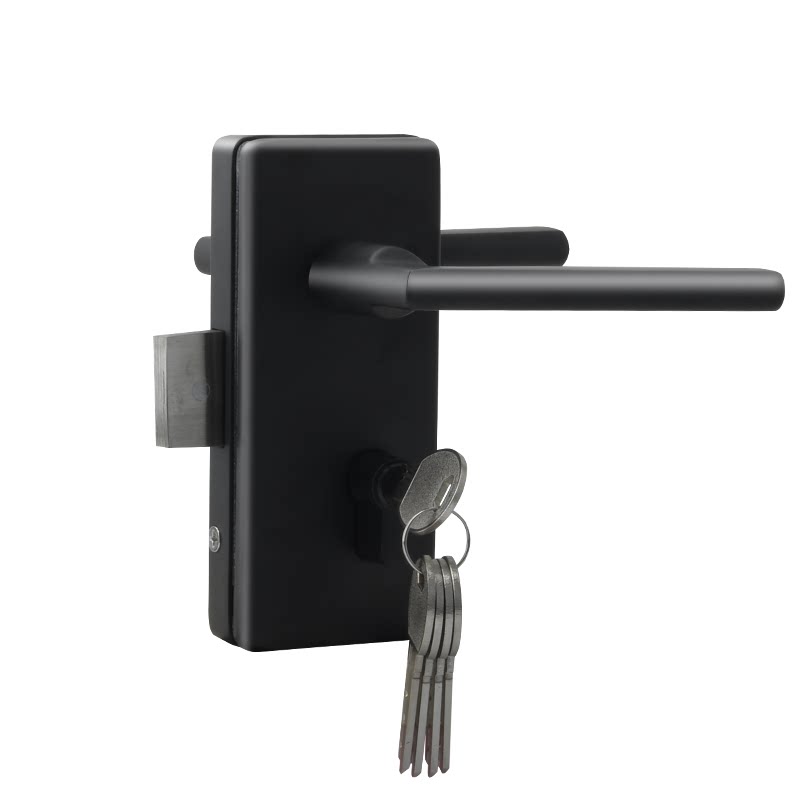Black Glass Door Lock | High Partition Office Door Lock | Frameless ...
