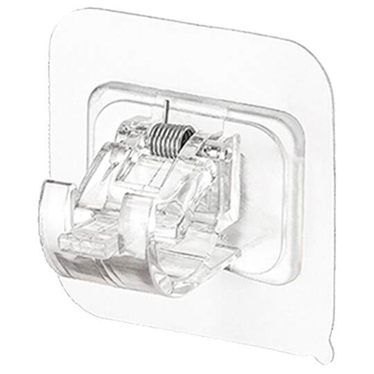 No Punching Adhesive Curtain Rod Clip Telescopic Rod Sticky Hook Clip ...