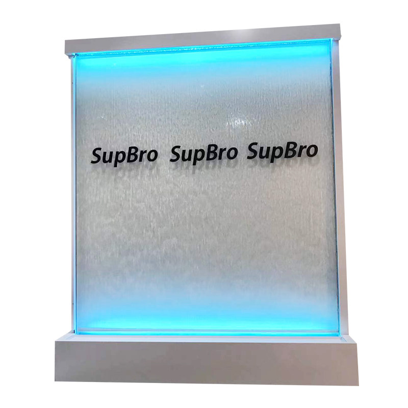 Water Curtain Screen Partition | Glass Metal Mesh Wall Fountain | Feng ...